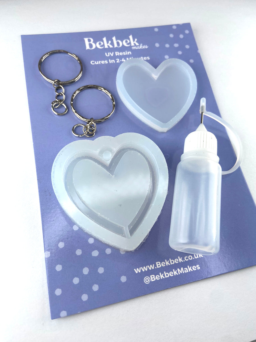 Heart Shaker Keyring mini Kit Reusable Silicone Mould – Bekbek Makes